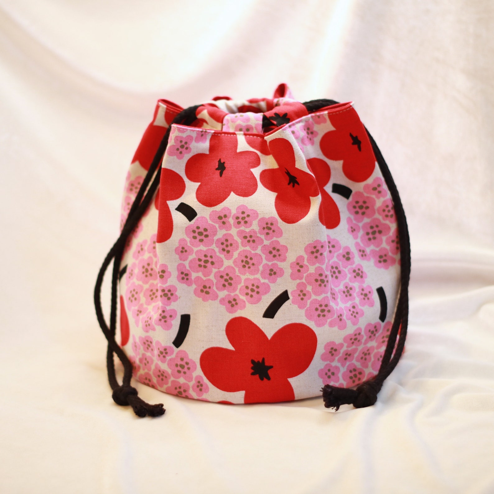 Komebukuro Style Kinchaku Drawstring Bucket Bag | Etsy