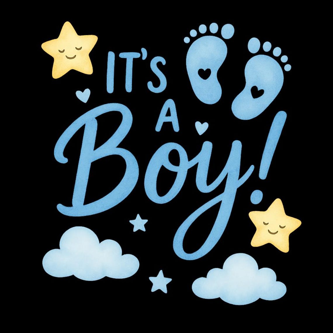 It's a Boy! PNG Clipart, Pregnancy Announcement, Gender Reveal (digital ...