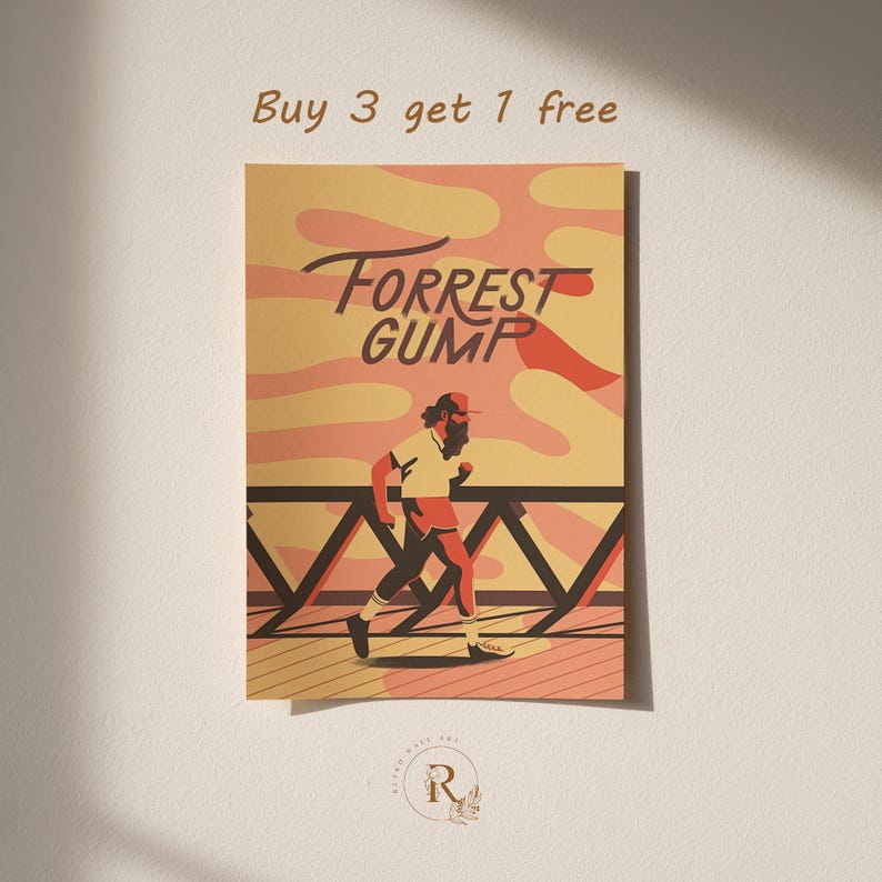 Forrest Gump Poster | Movie Wall Decor | Retro Film Print | Home ...