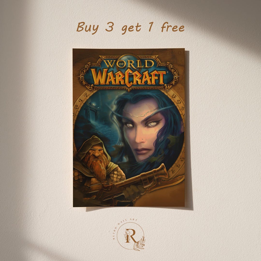 World of Warcraft Poster | Video Game Wall Art | Gamer Room Decor ...