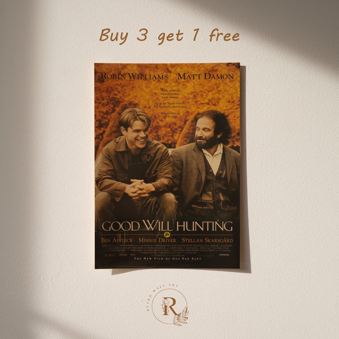 Good Will Hunting Poster | Movie Wall Decor | Retro Film Print | Home ...