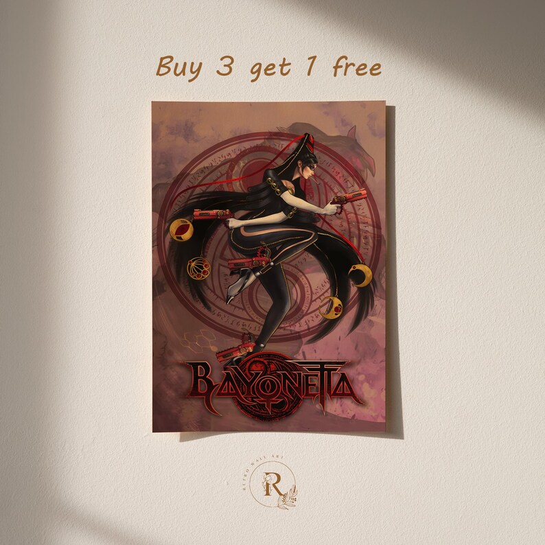 Bayonetta Poster | Video Game Wall Art Print | Gamer Room Decor | Gift ...
