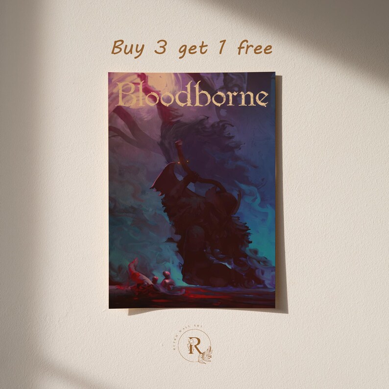 Bloodborne Poster | Video Game Wall Art Print | Gamer Room Decor ...