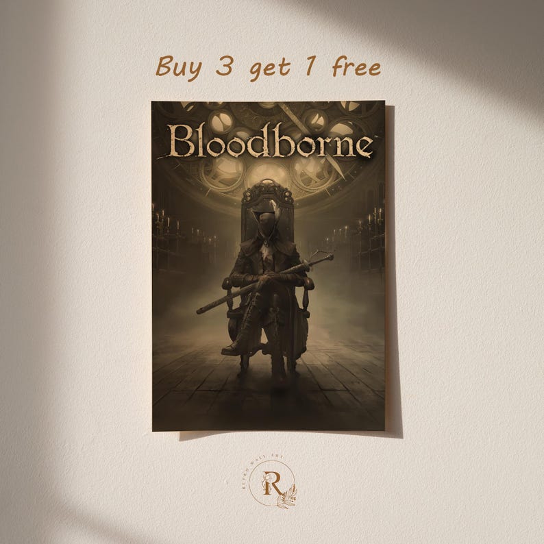 Bloodborne Poster | Video Game Wall Art Print | Gamer Room Decor | Gift ...