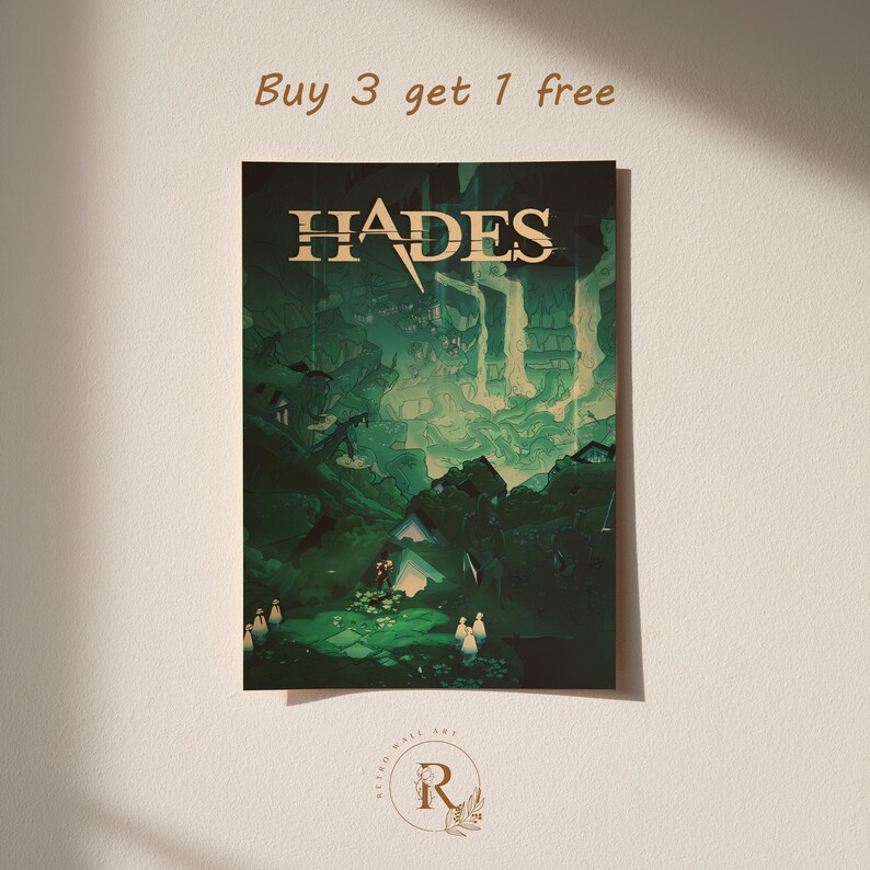 Hades Poster | Video Game Wall Art Print | Gamer Room Decor | Gift for ...