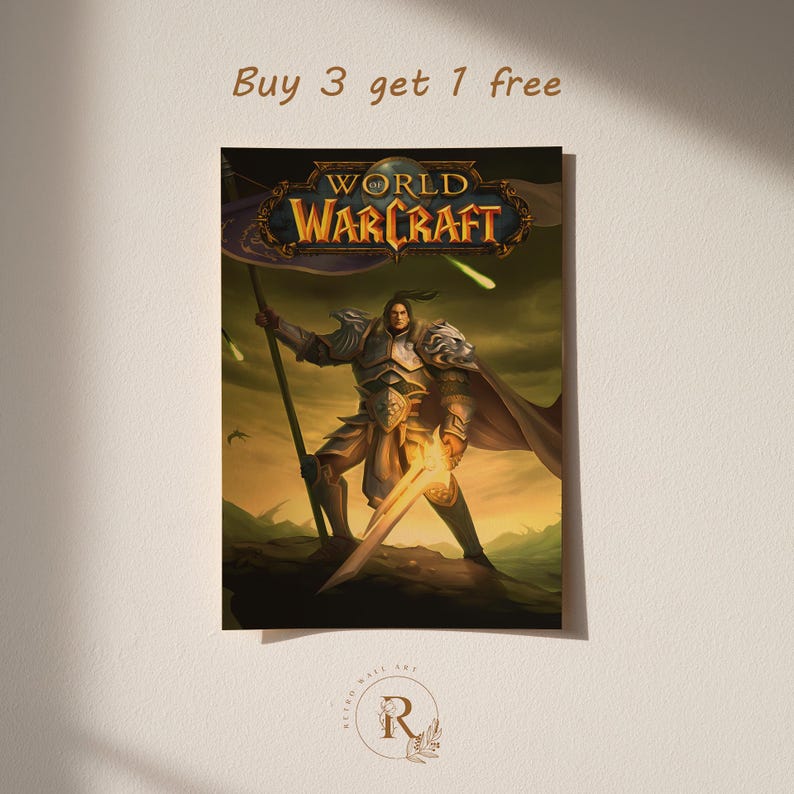 World of Warcraft Poster | Video Game Wall Art | Gamer Room Decor ...