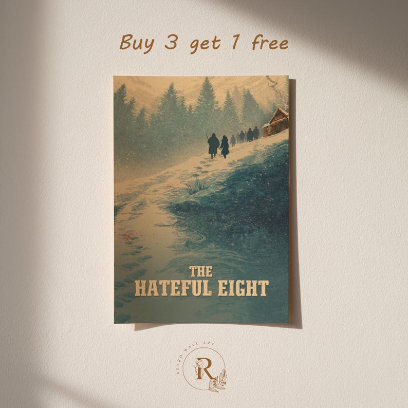 The Hateful Eight Poster | Movie Wall Decor | Retro Film Print | Home ...