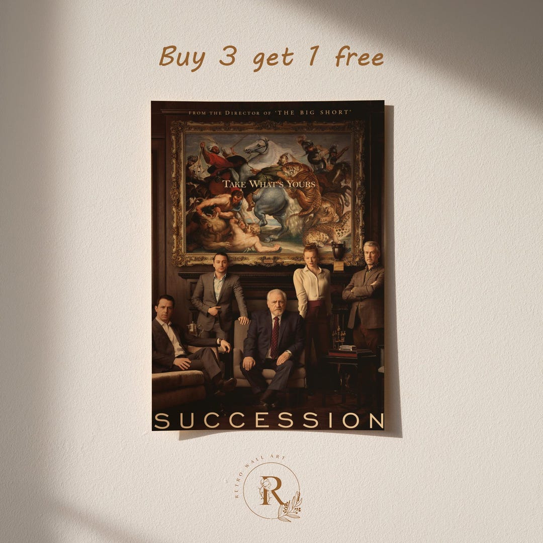 Succession Poster | TV Series Wall Art & Decor | Retro Show Print ...