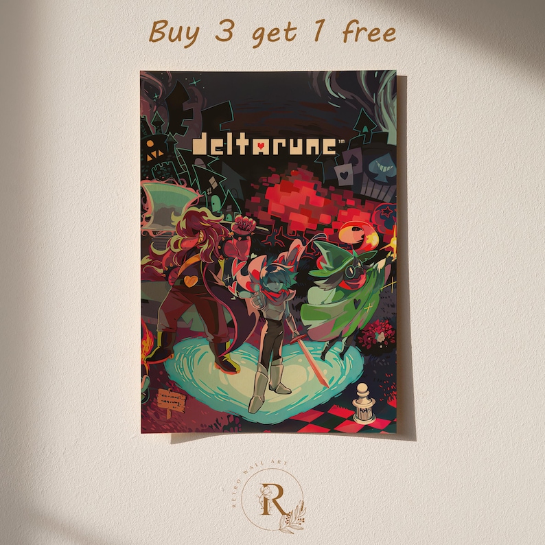 Deltarune Poster | Video Game Wall Art | Gamer Room Decor | Gamers ...