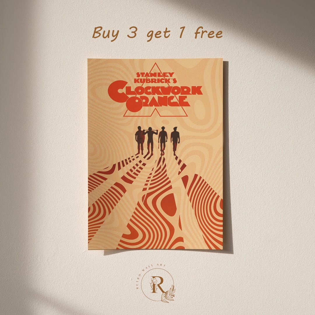 A Clockwork Orange Poster | Movie Wall Decor | Retro Film Print ...