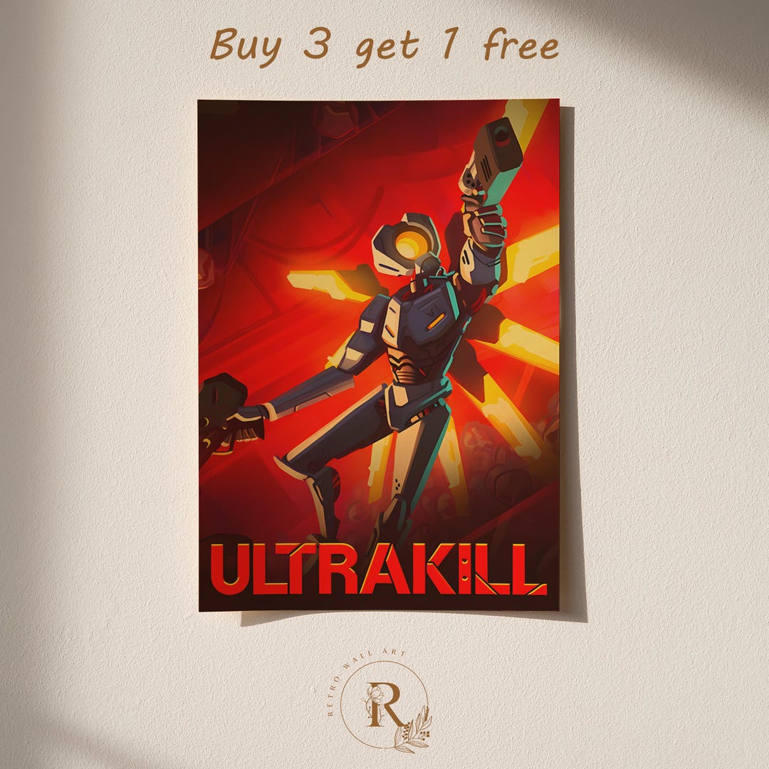 Ultrakill Poster | Video Game Wall Art | Gamer Room Decor | Gamers ...