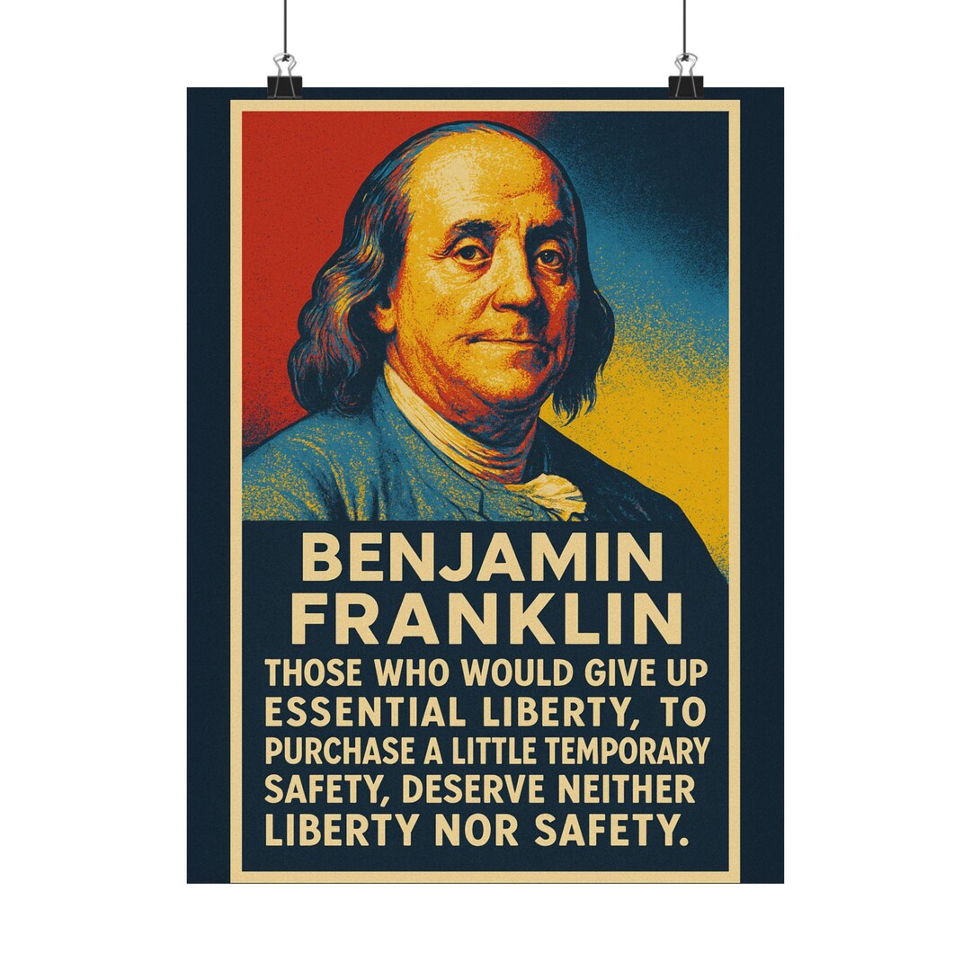 Benjamin Franklin Liberty Poster - Etsy