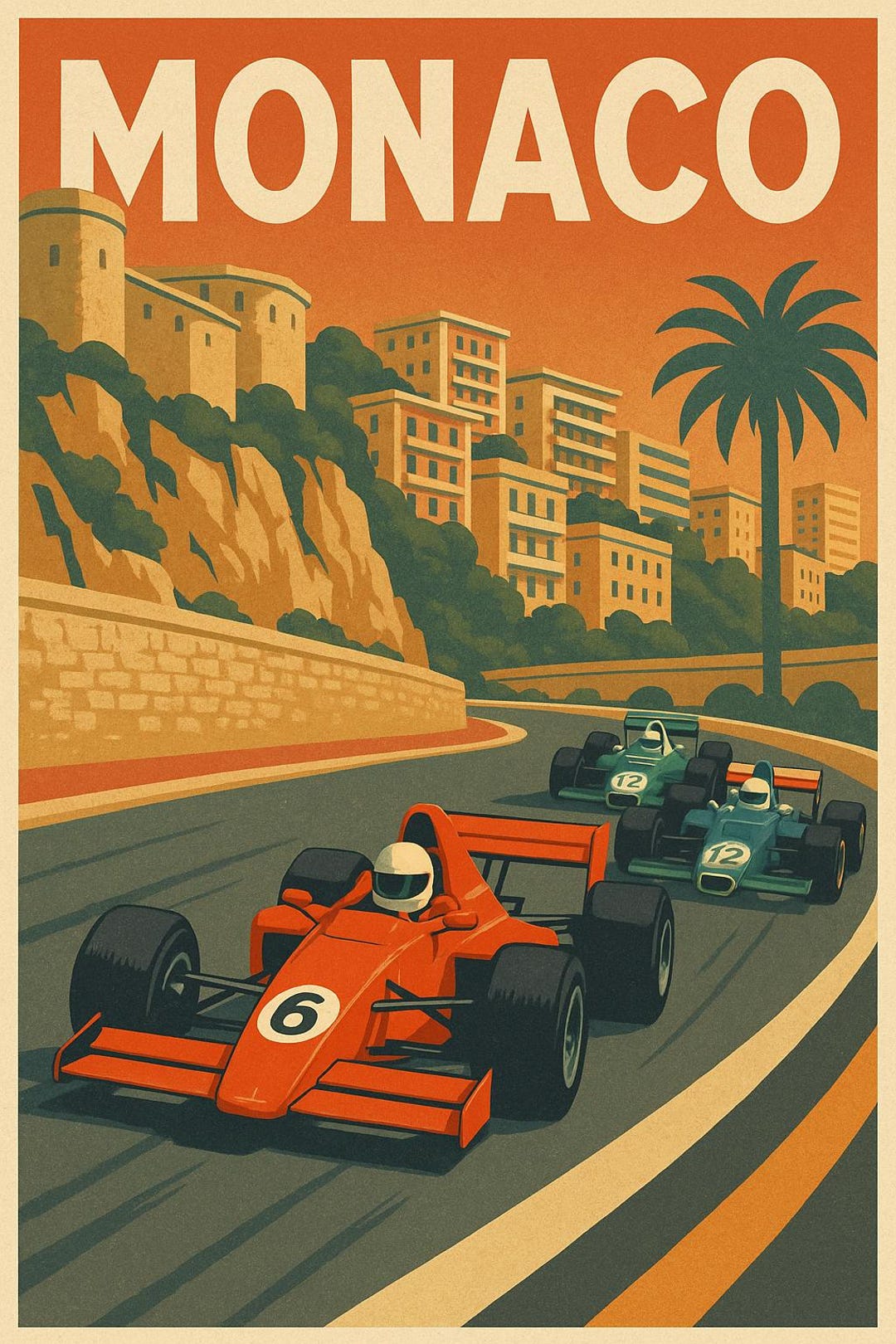 Monaco Racing Poster - Etsy