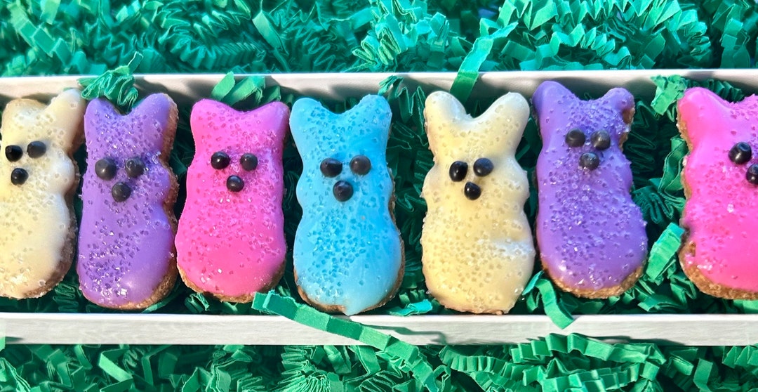 Mini Peep Dog Treat Sleeve/easter Dog Treats/iced Dog Treats/cute ...