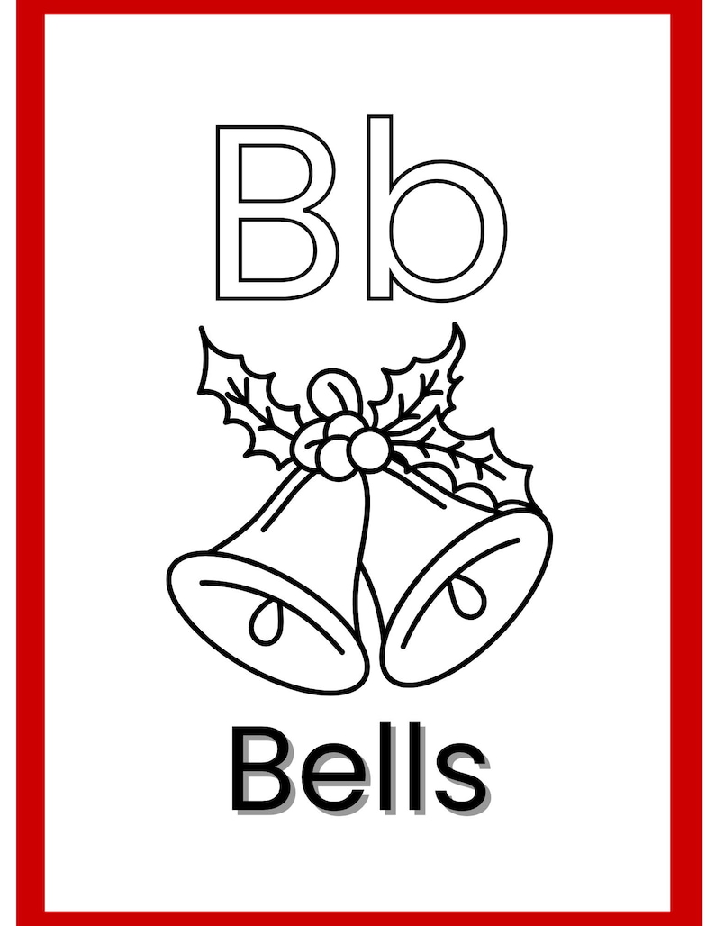 Christmas Alphabet Coloring Book for Kids | A-Z Printable Pages ...