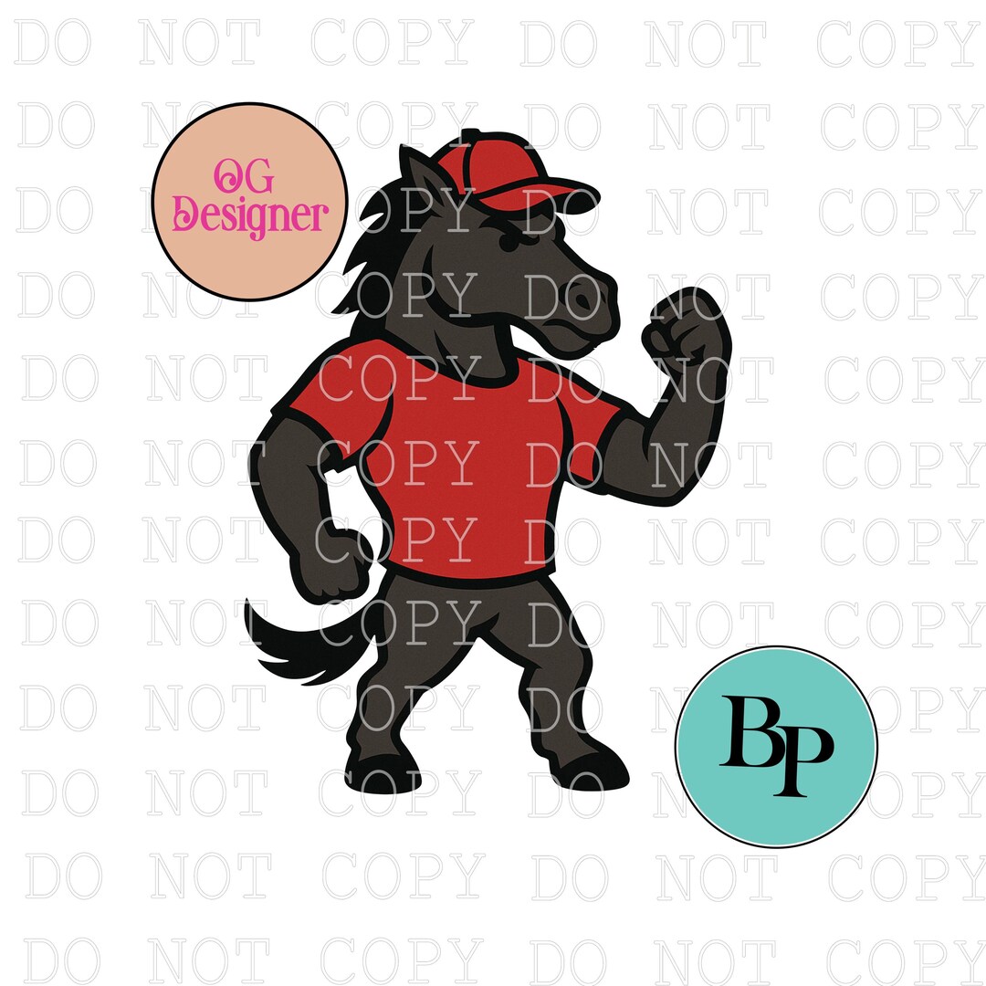 Mustangs Mascot PNG, School Spirit Characters (digital Download ...