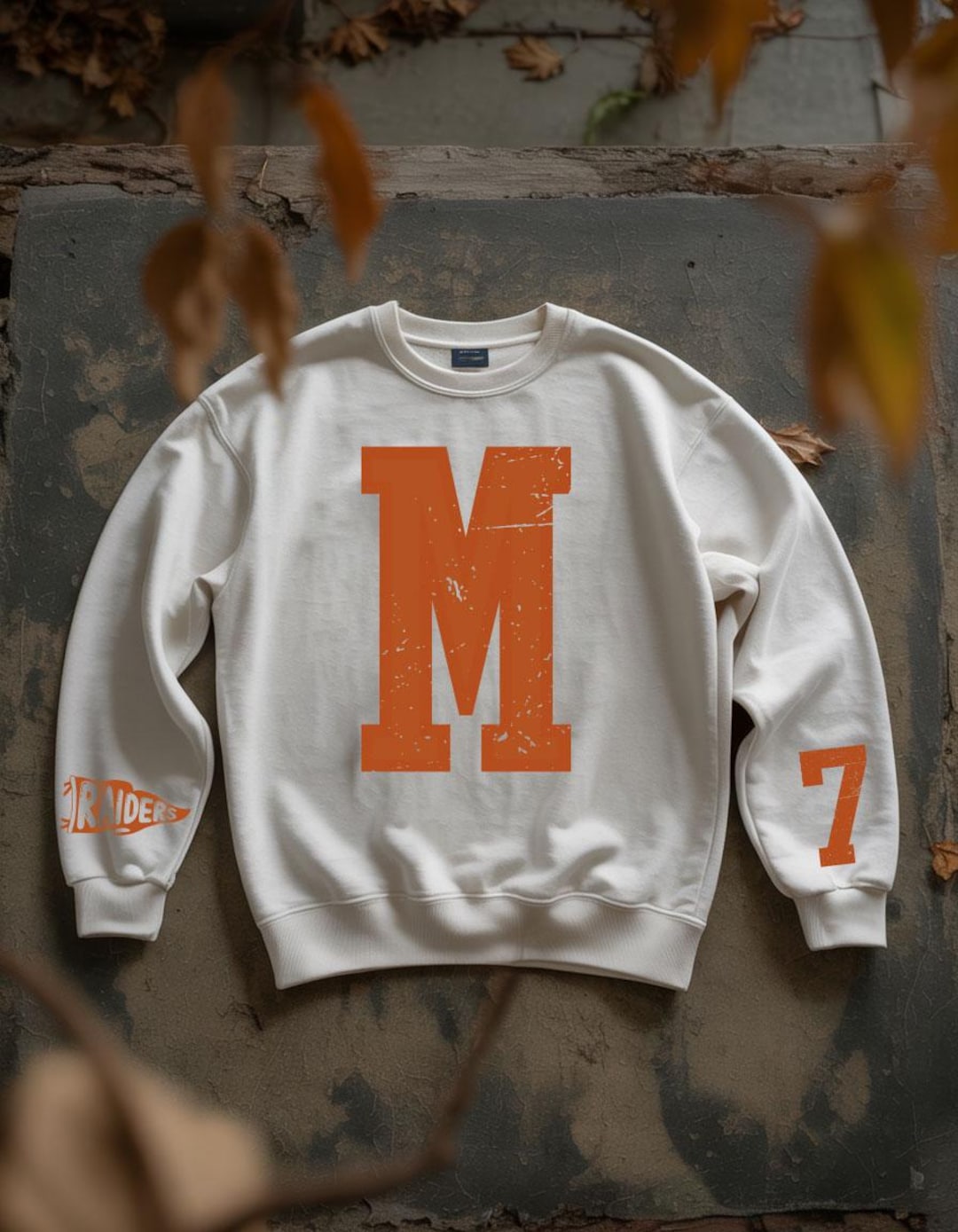 Custom Varsity Letter Number Mascot Sweatshirt,distressed Mascot ...