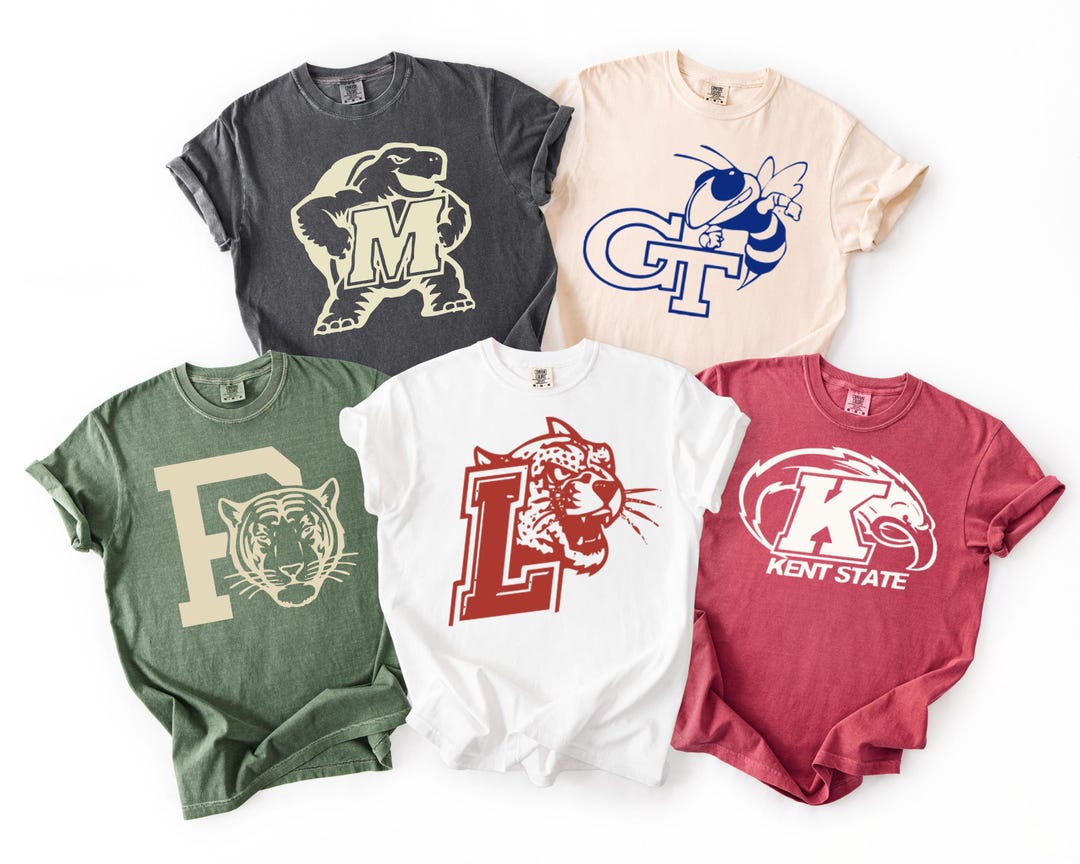 Personalized School Mascot Logo Shirt: Comfort Colors Custom Logo ...
