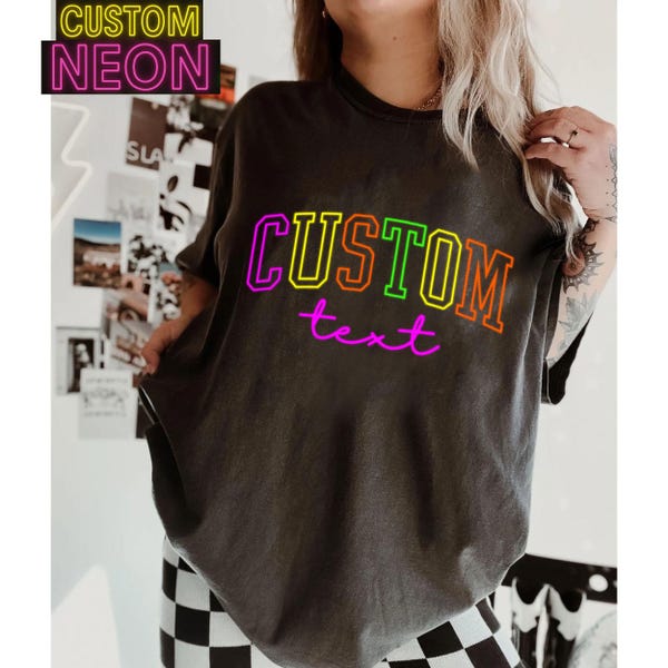 Neon Tshirt - Etsy