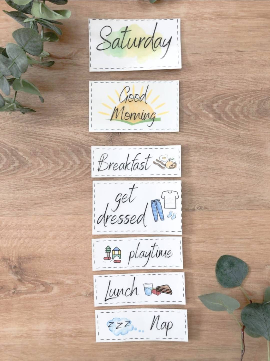 Visual Schedule for Kids Time & Weather | Daily Routine and Chore Chart ...