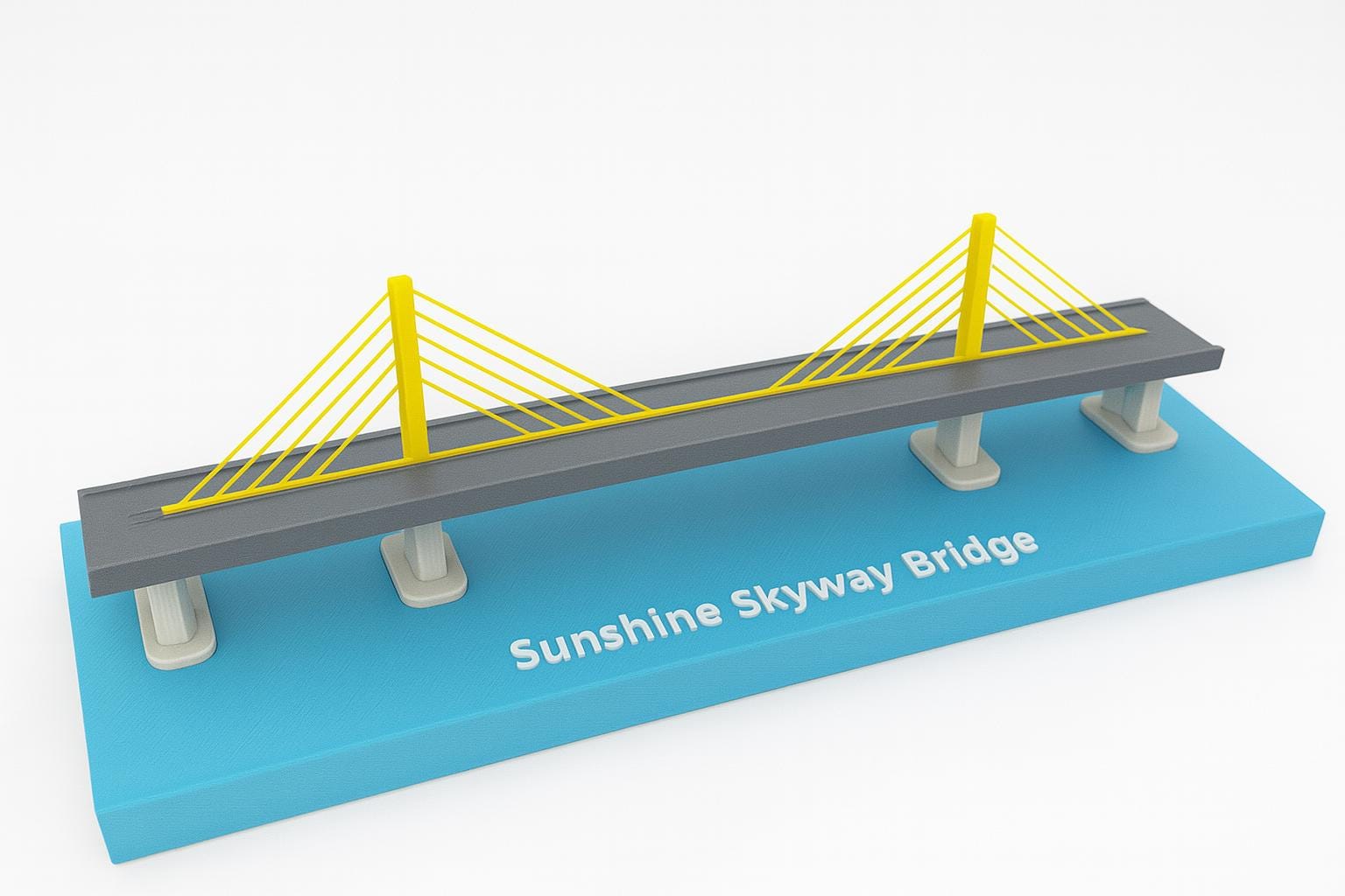 Mini Sunshine Skyway Bridge – 3D Printed St. Pete Landmark | Florida ...