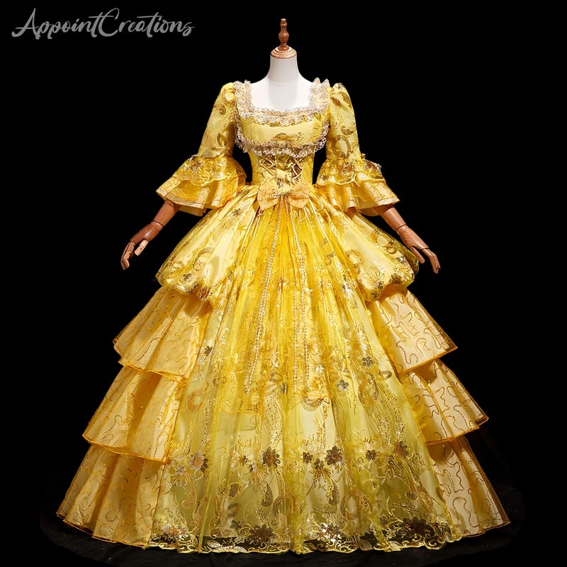 Gold Baroque Gown - Etsy