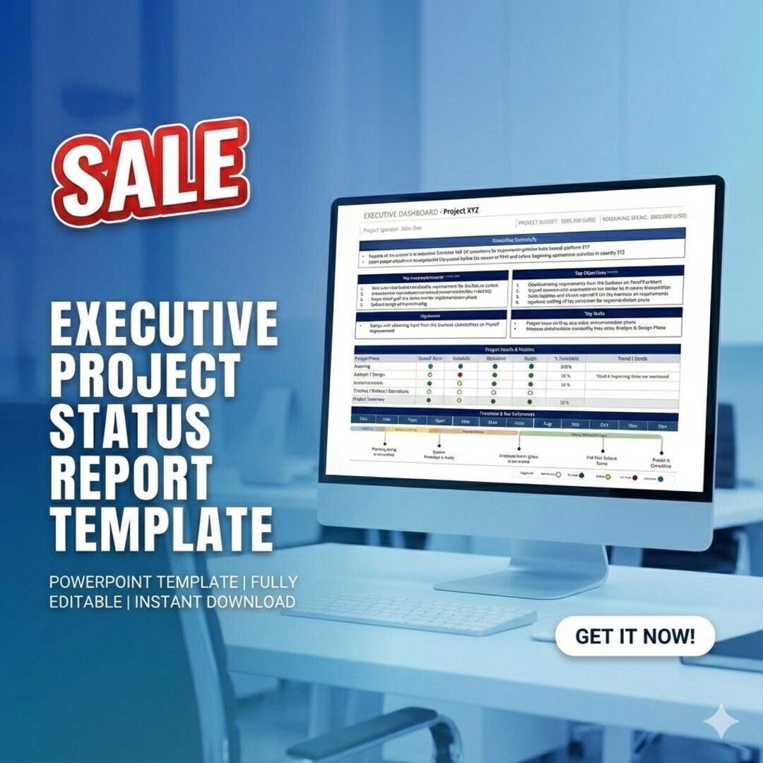 Executive Project Status Report Powerpoint Template, RAG Dashboard ...