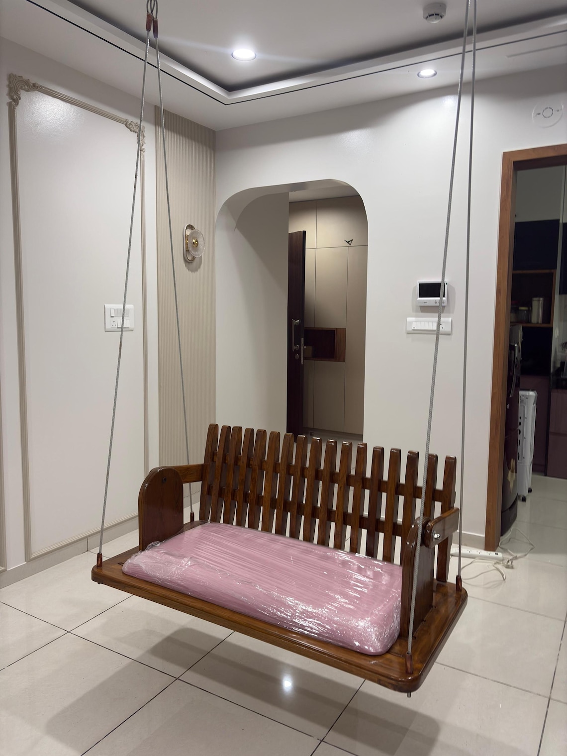 Wooden Oonjal Swing/ Wooden Ceiling Swing/ Wooden Hinchka/ Wooden Jhula ...