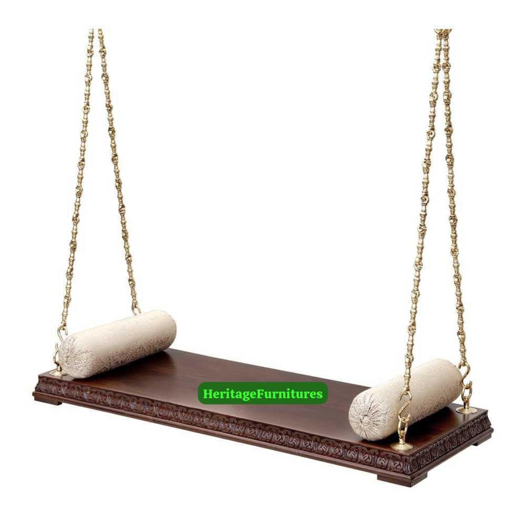Wooden Oonjal Swing/ Wooden Ceiling Swing/ Wooden Hinchka/ Wooden Jhula ...