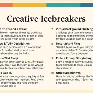12 Engaging Icebreakers Ideas |monthly Virtual Huddles| Remote Team ...