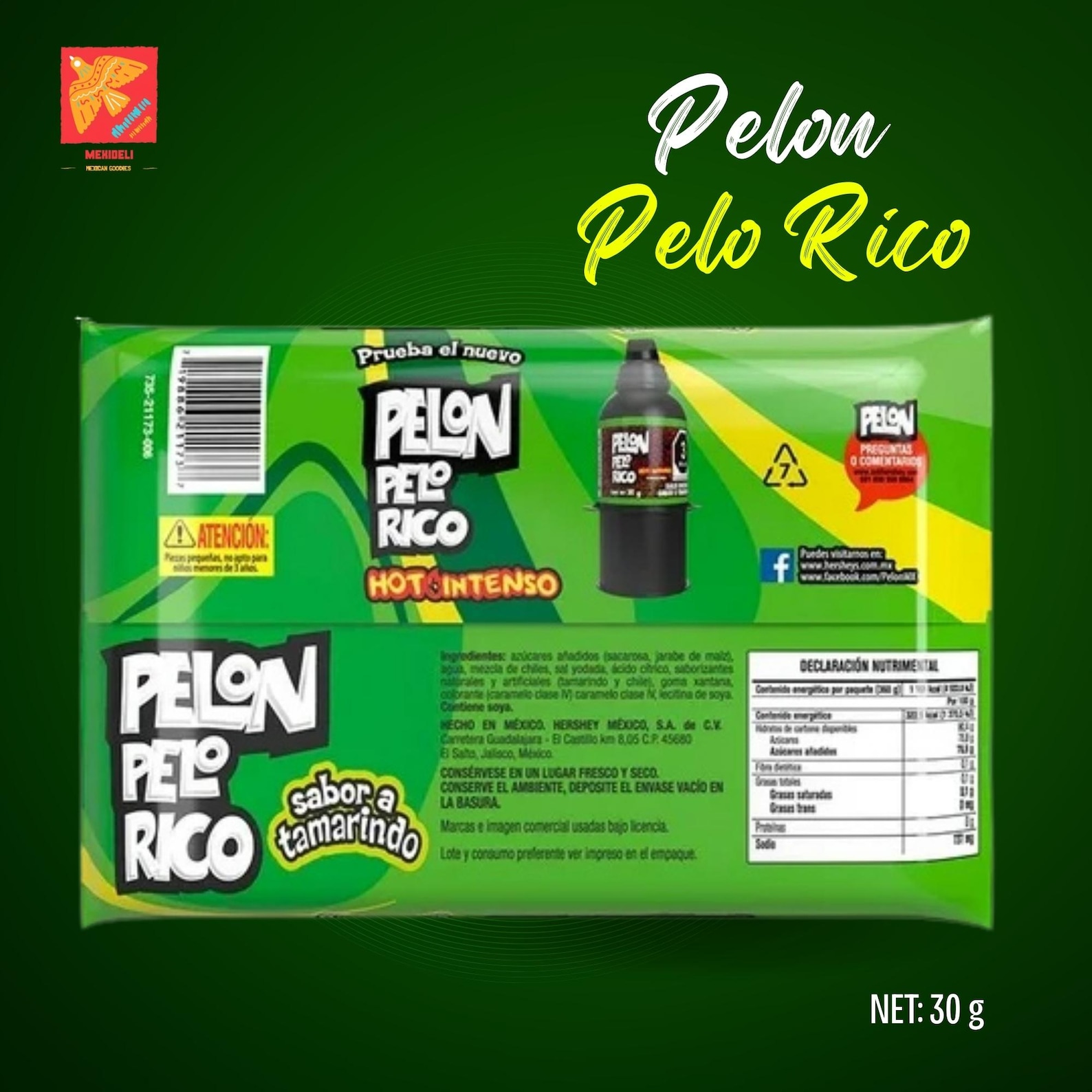 3 PACK Pelon Pelo Rico Tamarind Candy, Mexican Spicy Sweet Candy ...