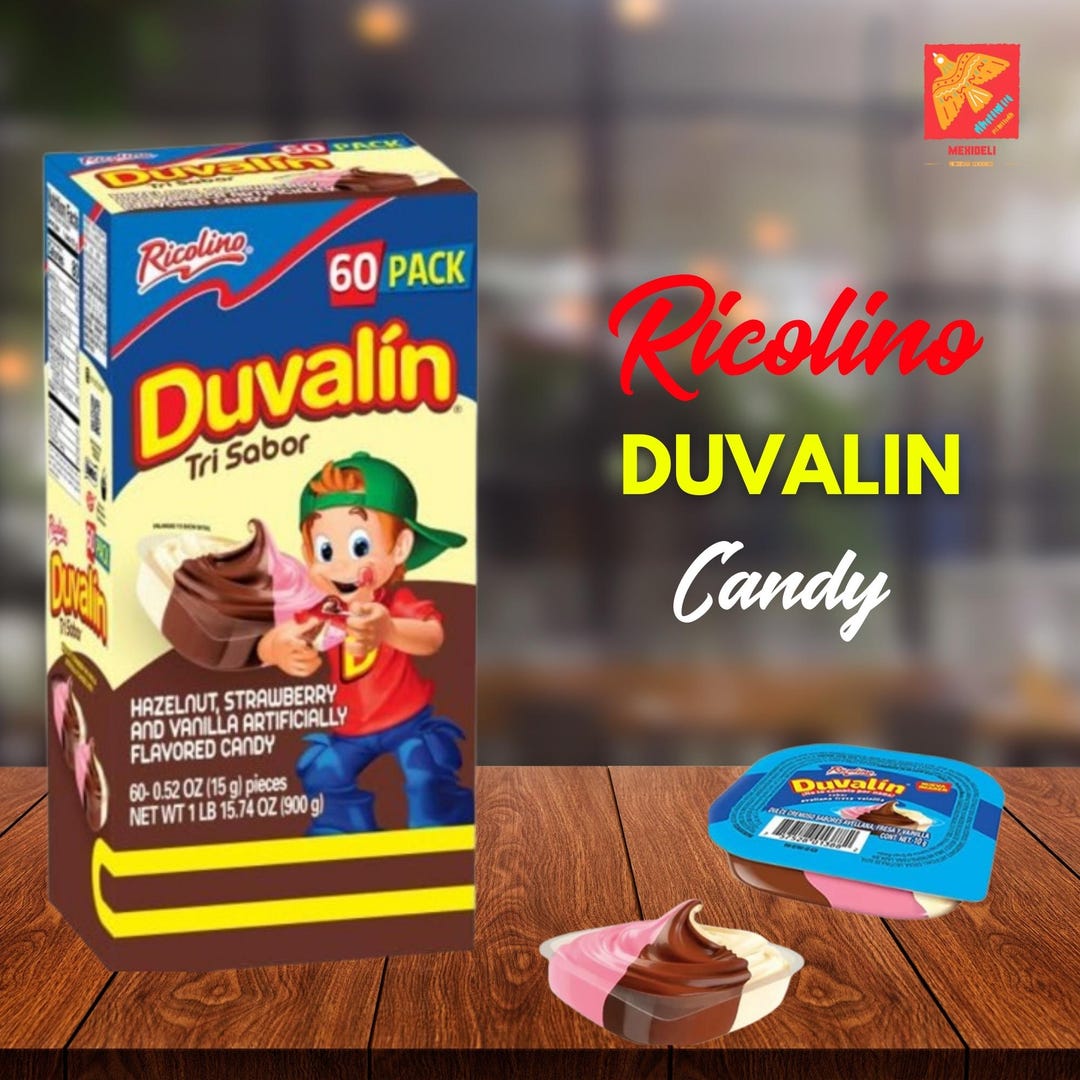 Ricolino Duvalin Tri-flavor Candy Box: 60-piece Mexican Chocolate ...