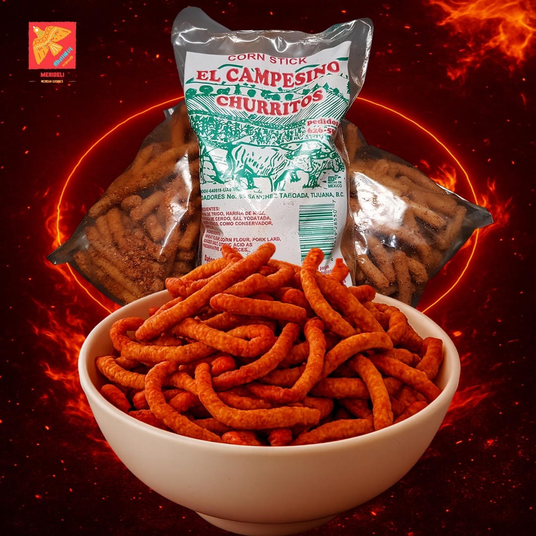 Churritos Locos El Campesino, Mexican Churritos, Spicy Corn Sticks With ...