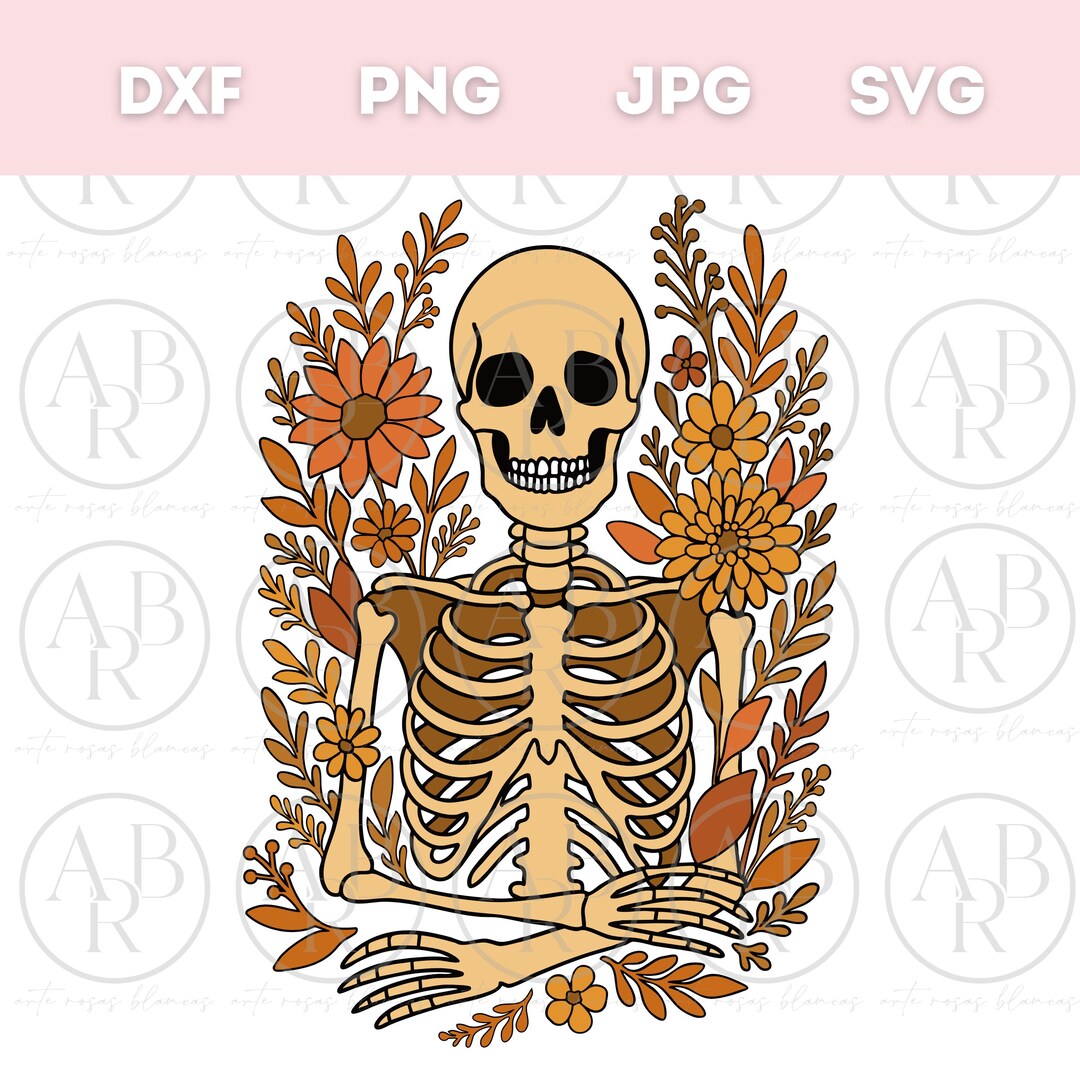 Fall Skull Svg | Happy Halloween Svg | Skeleton Fall Themed Svg | PNG ...