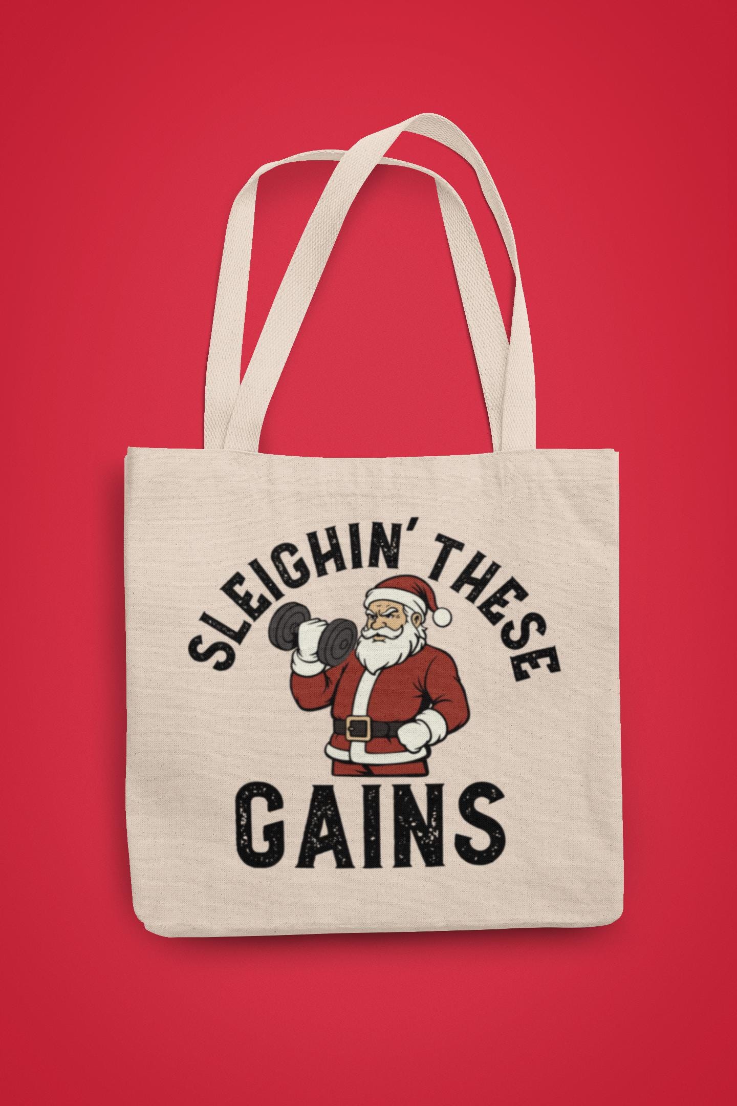 Sleighin' These Gains Png | Santa Png | Christmas Workout Png | Gym Png ...