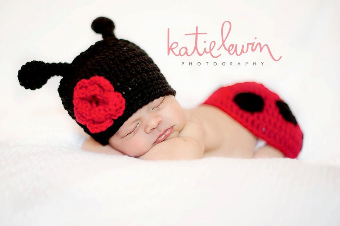 Little Miss Ladybug Beanie and Tushy Topper Available in Two Sizes ...