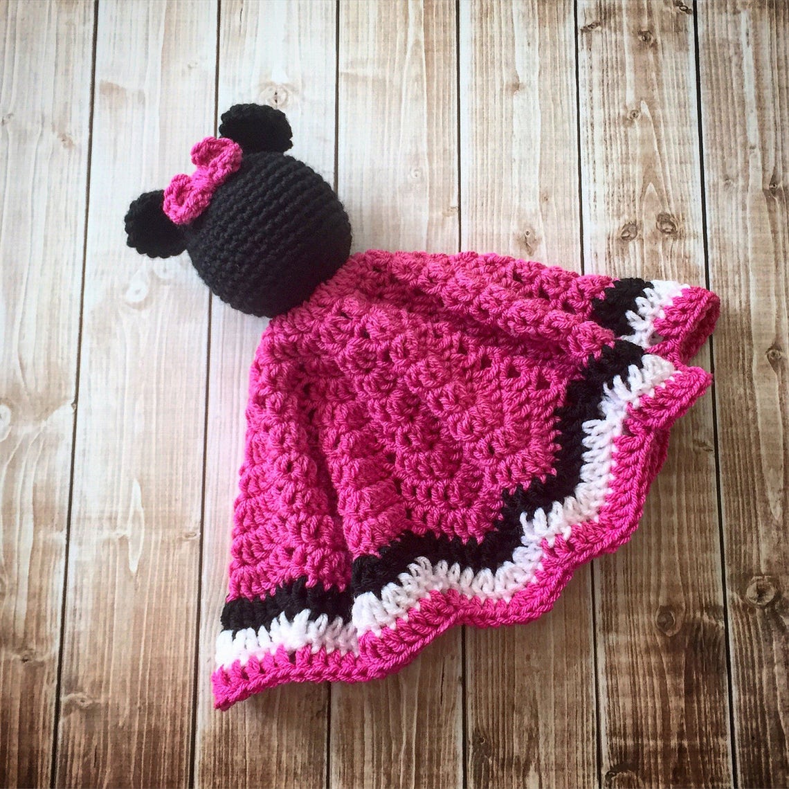 Minnie Mouse Inspired Lovey/ Security Blanket/ Soft Toy Doll/ | Etsy