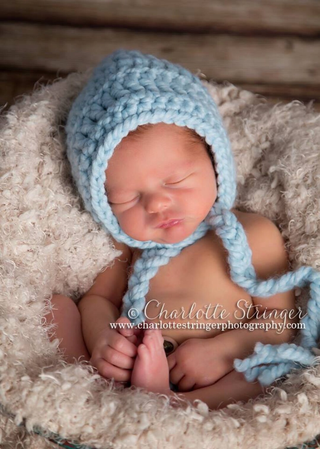 Chunky Basic Bonnet in Newborn Size Choose Your Color Photography Prop ...