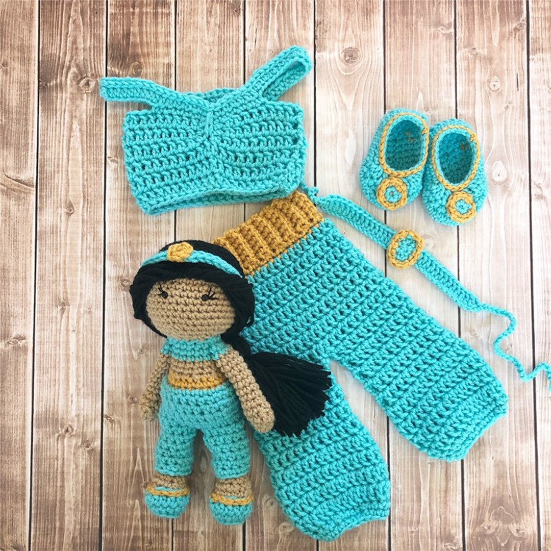 Princess Jasmine Inspired Costume With Matching Doll/princess Jasmine ...