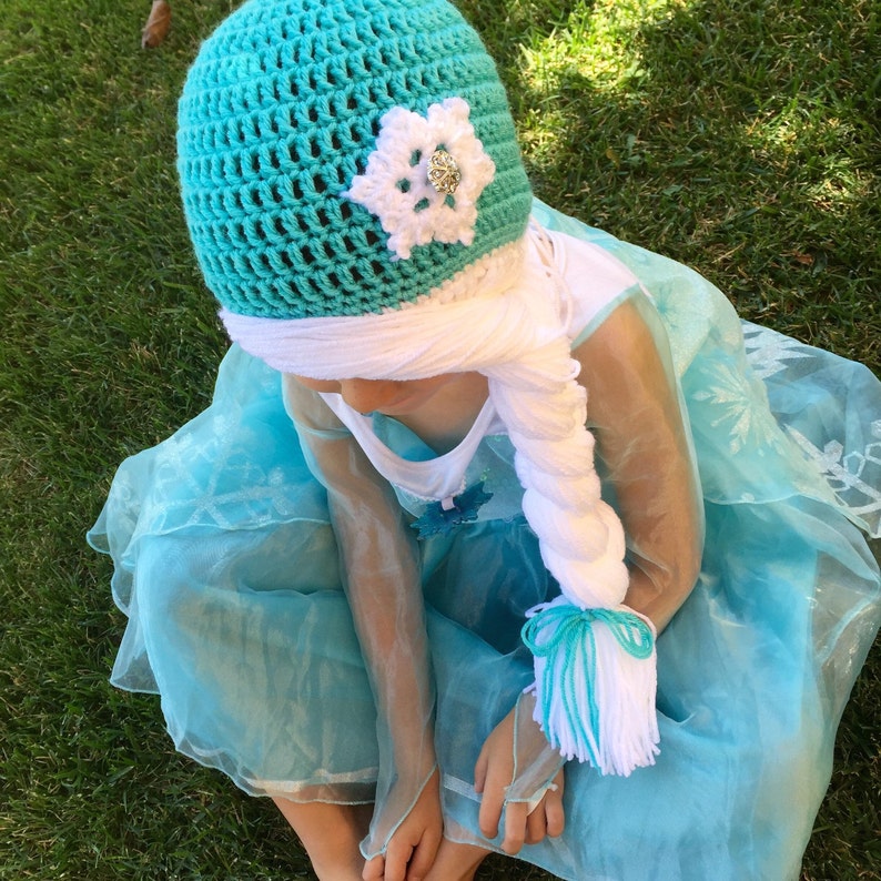 Elsa Inspired Hat/ Crochet Elsa Wig/ Available in Newborn to Child Size ...
