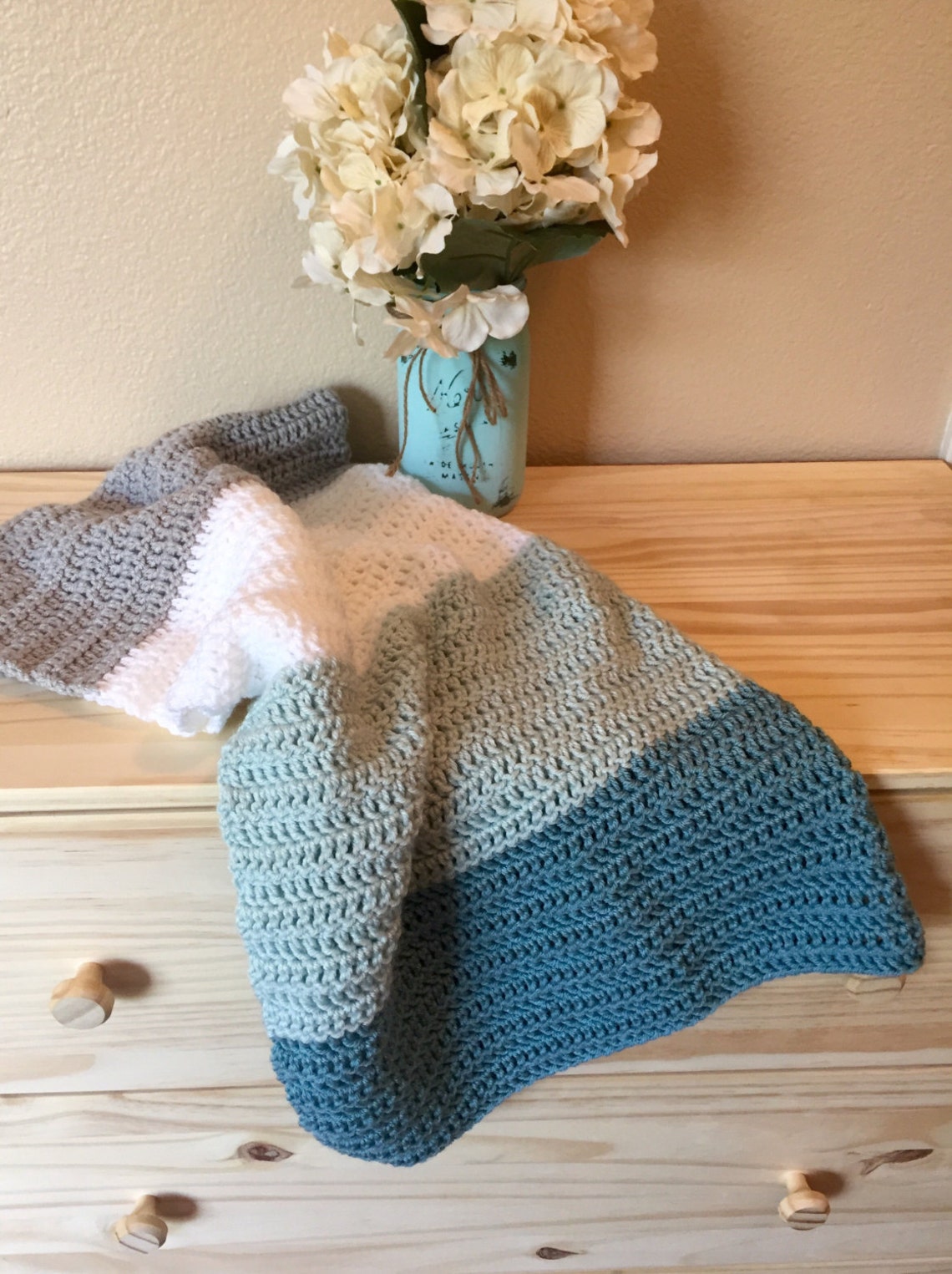 Stripe Baby Blanket/block Stripe Pattern Crochet - Etsy