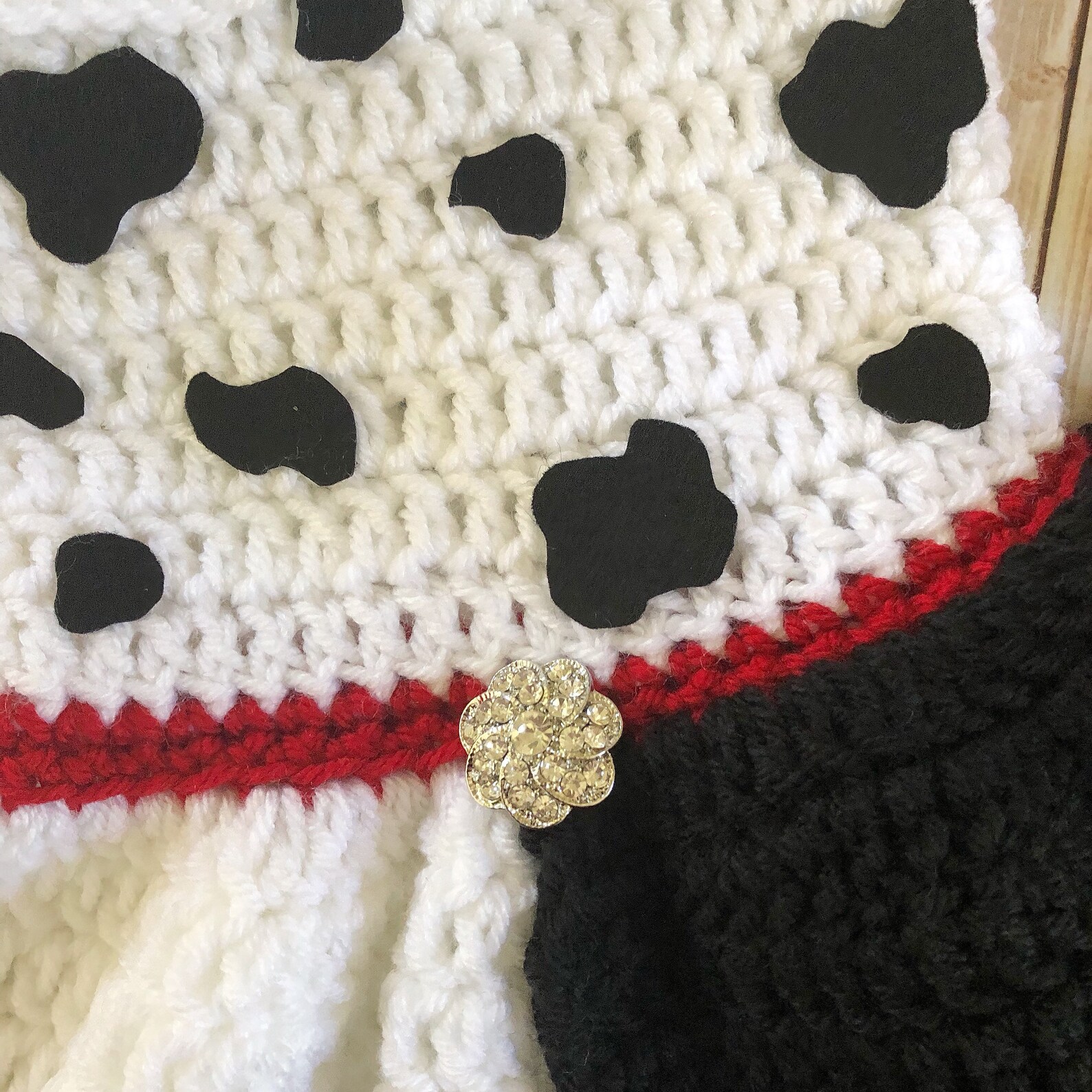 Cruella De Vil Inspired Costume/crochet Princess Cruella De Vil Dress ...