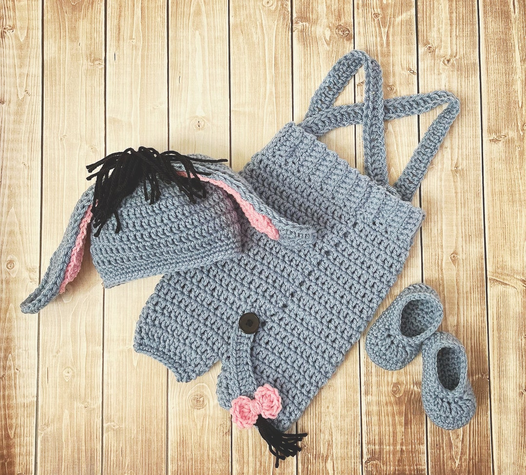 Eeyore Inspired Costume/eeyore Hat/pooh Costume/baby Photo Prop Newborn ...