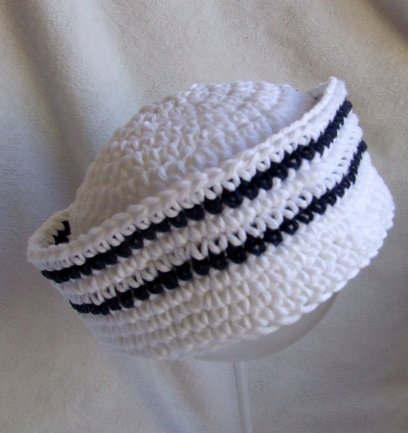 Sailor Hat in White and Navy Blue Available in Newborn to | Etsy