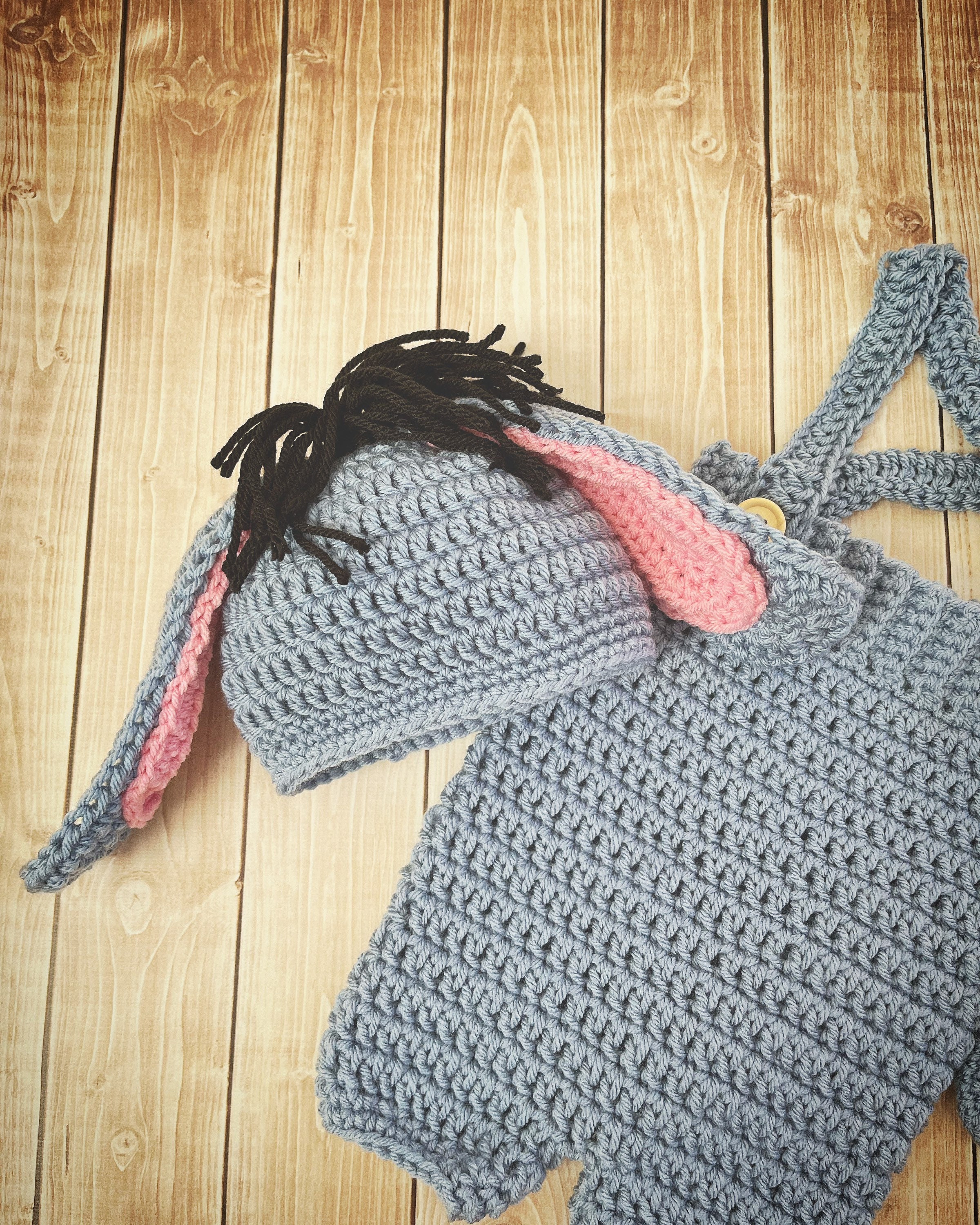 Eeyore Inspired Costume/eeyore Hat/pooh Costume/baby Photo Prop Newborn ...