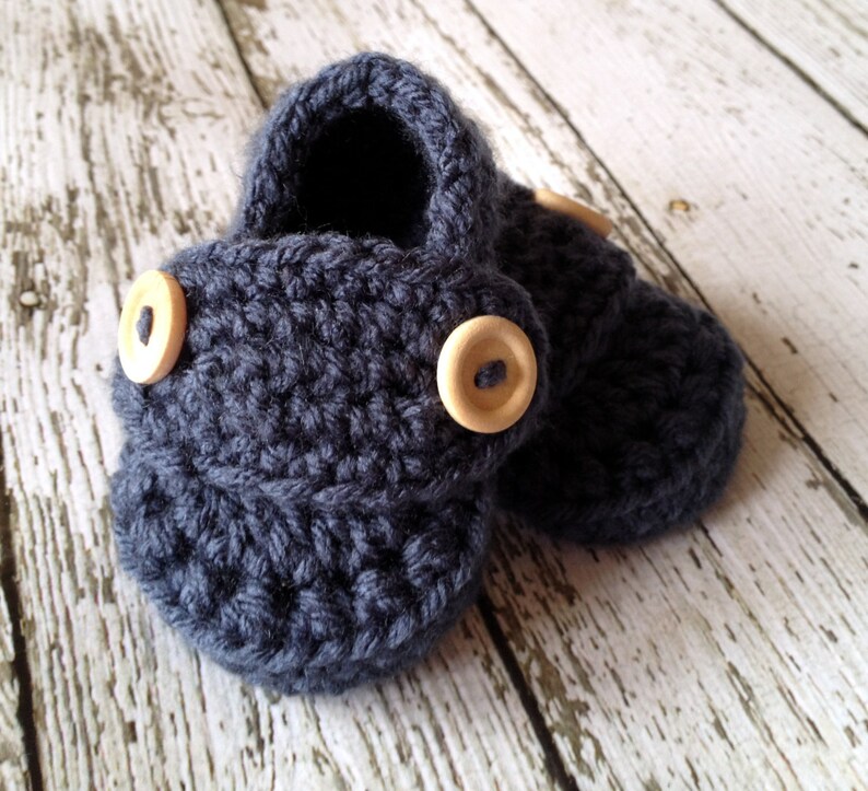 Button Loafers/baby Booties/baby Shoes/soft Shoes/shoes in Navy Blue ...