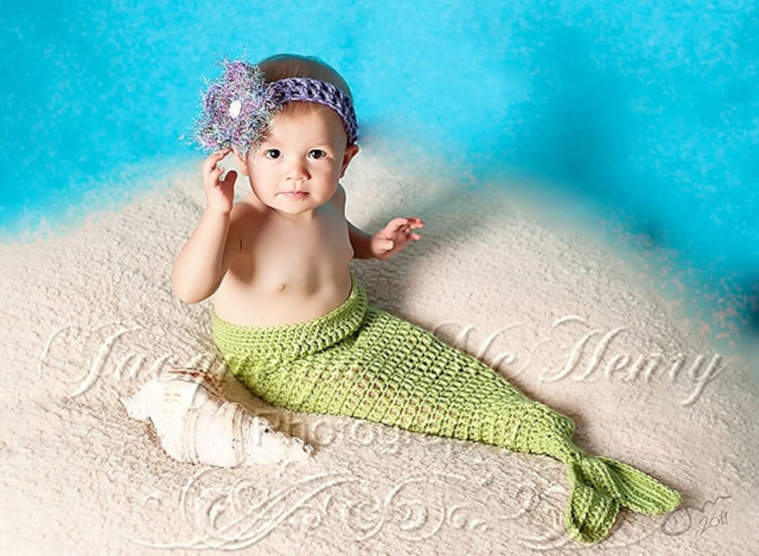Mermaid Tail and Headband Set Available in Newborn to 12 Months Free ...
