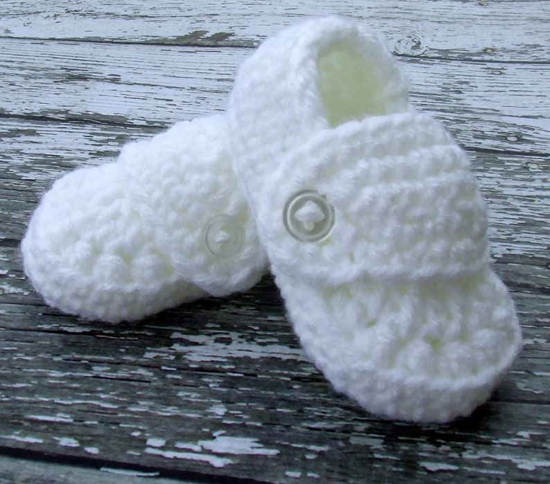 Baby Booties Button Loafers/baby Shoes/soft Shoes/ Shoes in White ...