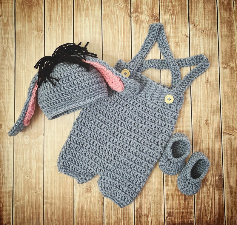 Eeyore Inspired Costume/eeyore Hat/pooh Costume/baby Photo Prop Newborn ...