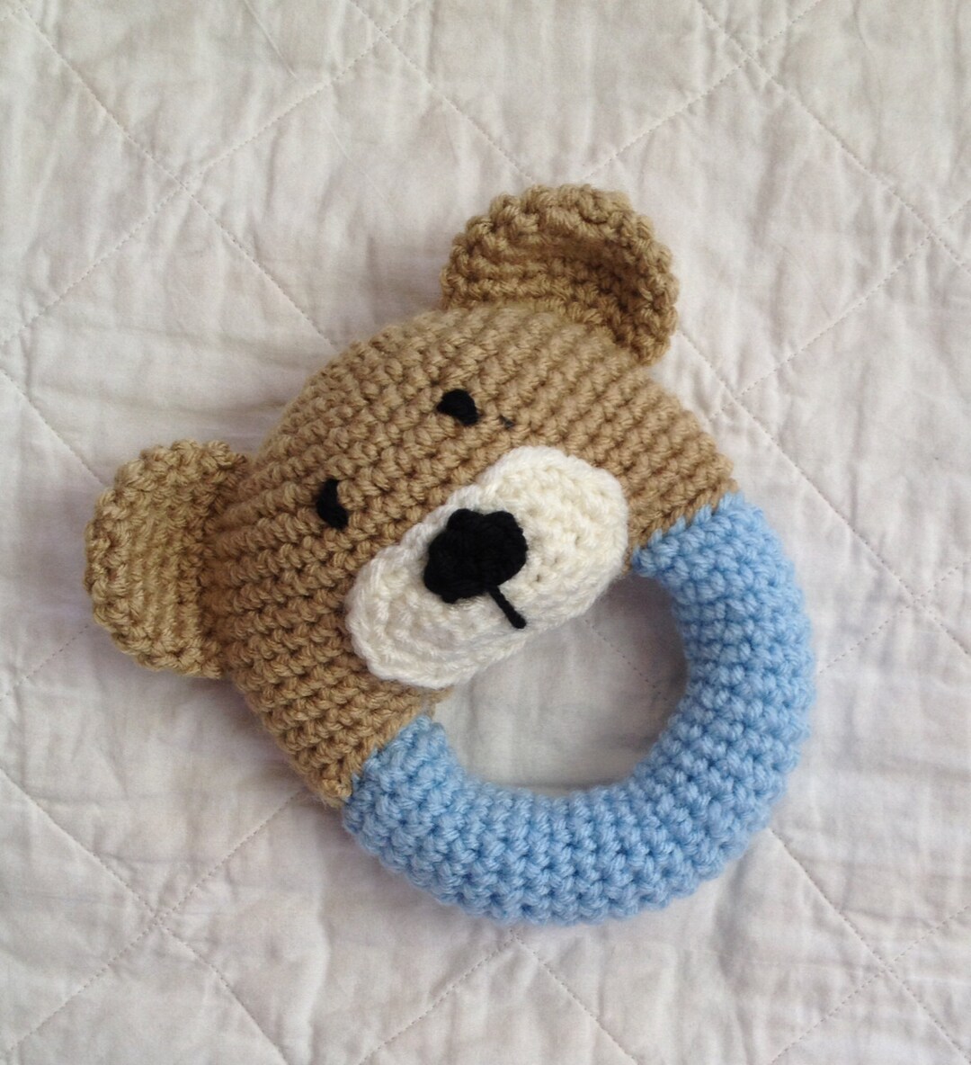 Bear Rattle/ Plush Toy/ Stuffed Toy / Soft Toy/amigurumi Toy - Etsy